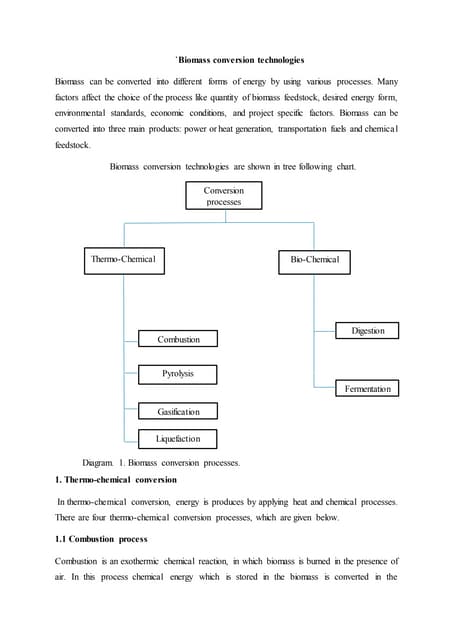 Process for biomass conversion | PPT