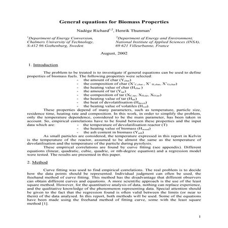 Biomass tar properties | PDF
