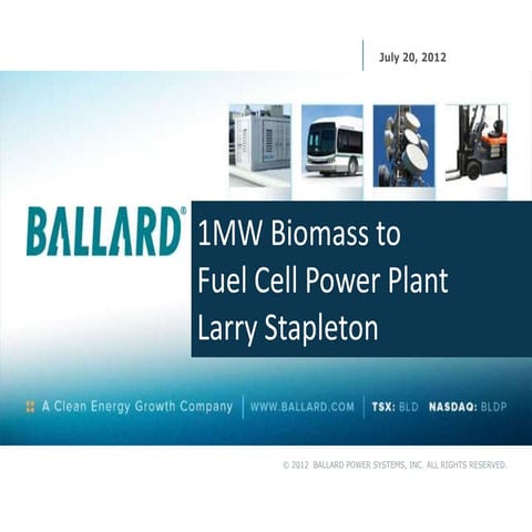 Biomass To Fuel Cell Ppt 7 2012 Ls | PPTX