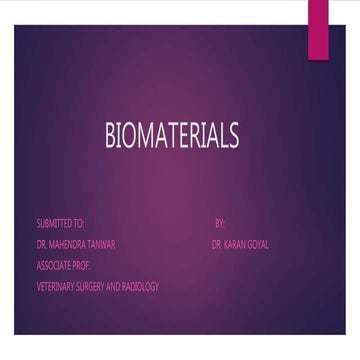 Bio materials | PPTX