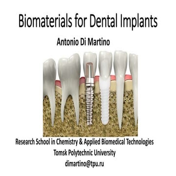 Biomaterials for dental implants | PPTX