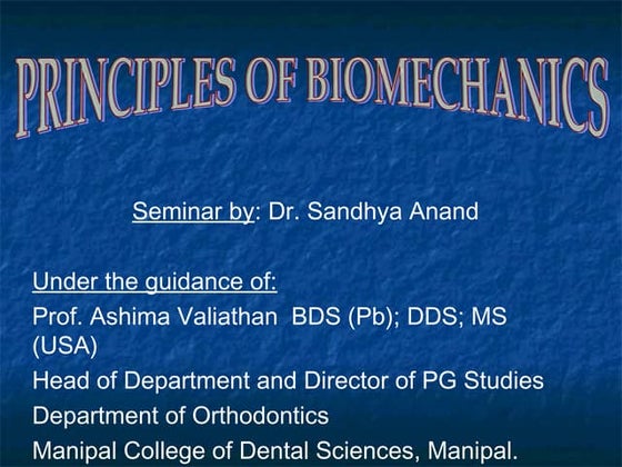 Introduction to Biomechanics | PPTX