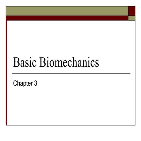 Biomechanics Introduction Powerpoint Slides | PPT
