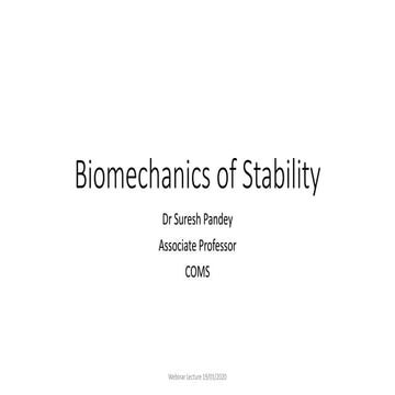 Biomechanics of stability pg course [recovered] | PPT