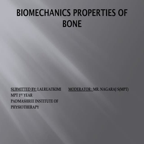 Mechanical Properties Of Bone | PPTX