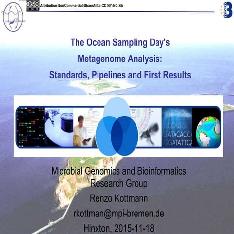 The Ocean Sampling Day's Metagenome Analysis: Standards, Pipelines and First Results | PPTX