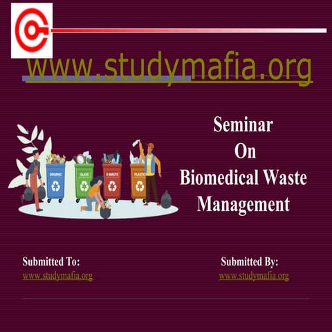 Disposal of sharp wastes(BIO MEDICAL WASTE MANAGEMENT) | PPTX