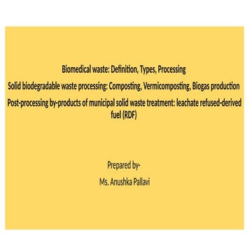 Comprehensive Overview of Biomedical and Solid Waste Management ...