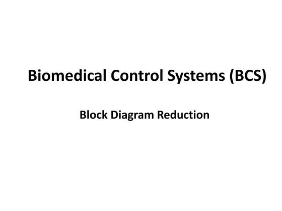 Block Diagram Reduction | PPTX | Technology & Computing