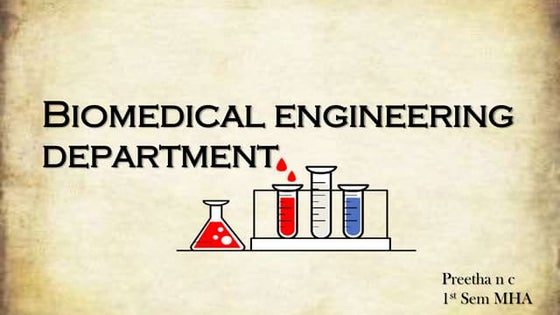 Biomedical Engineering Department in Hospital | PPT | Civil Engineering ...