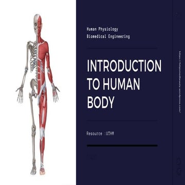 Biomedical eng human physiology, introduction to human body | PPT