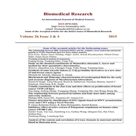 Biomedical research published | PDF