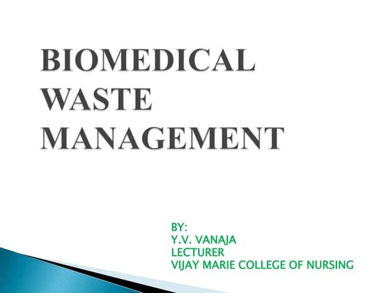 Biomedical waste management | PPT