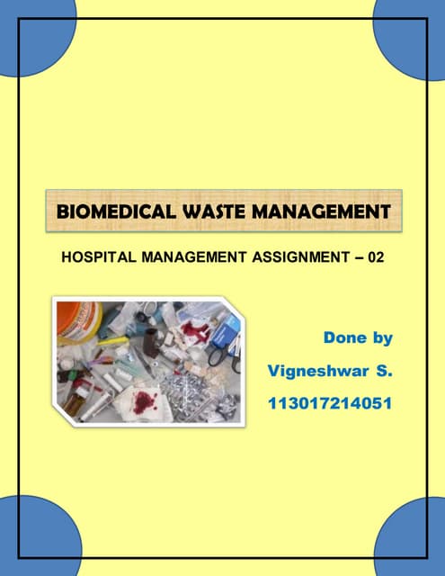 Biomedical waste management_ppt | PPTX | Infectious Diseases | Diseases ...