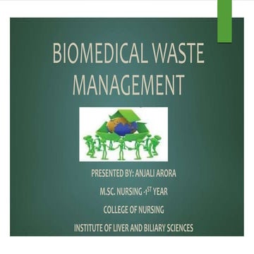 Biomedical waste management | PPTX