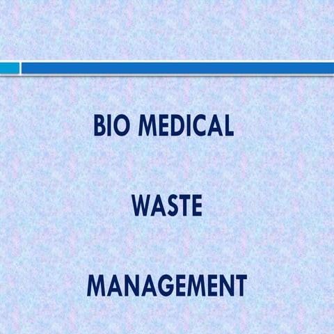 Bio medical waste management in hindi | PPTX