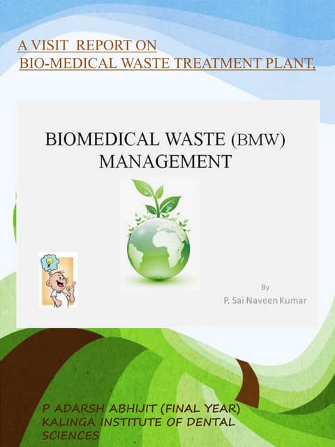 Bio medical waste final yr project | PPTX