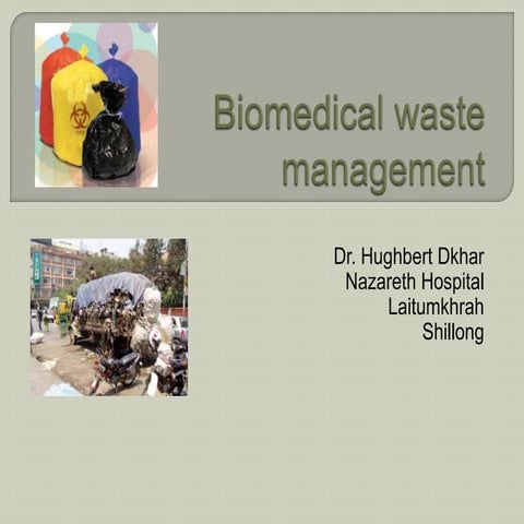 Biomedical waste management in blood bank | PPTX
