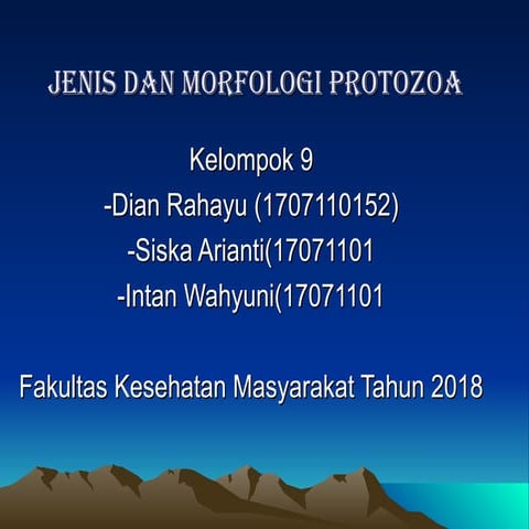 Jenis dan morfologi protozoa penyebab penyakit tidak menular | PPT