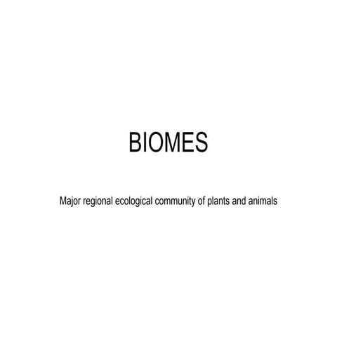 Biomes ecology | PPT