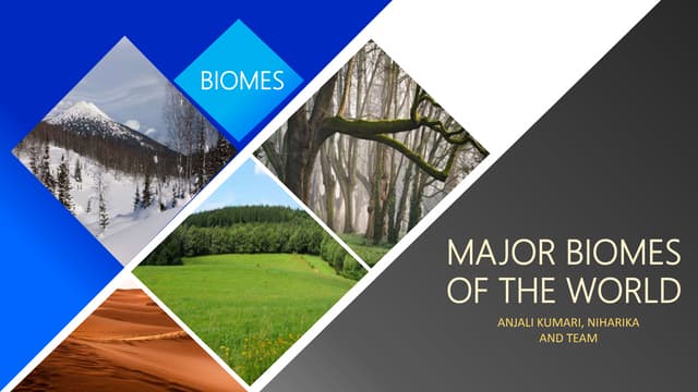 Terrestrial and Aquatic Ecosystem, Biomes and distribution | PPTX