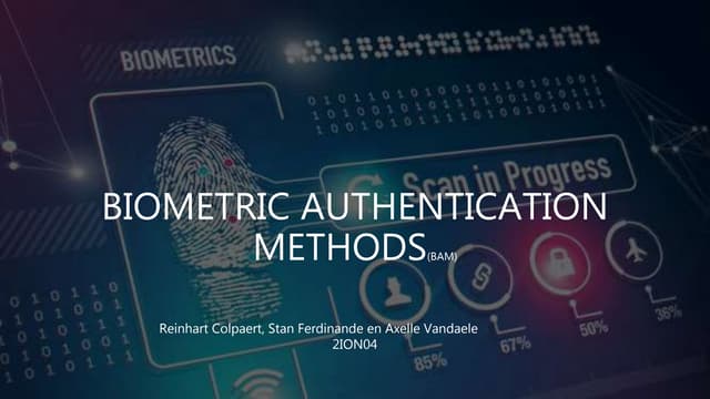 Biometric Authentication Methods Ppt