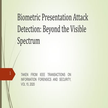 Biometric presentation attack detection | PPT