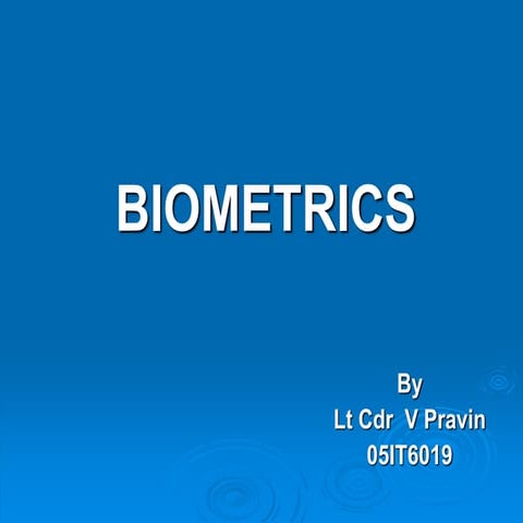biometrics-ppt pdf | PPT