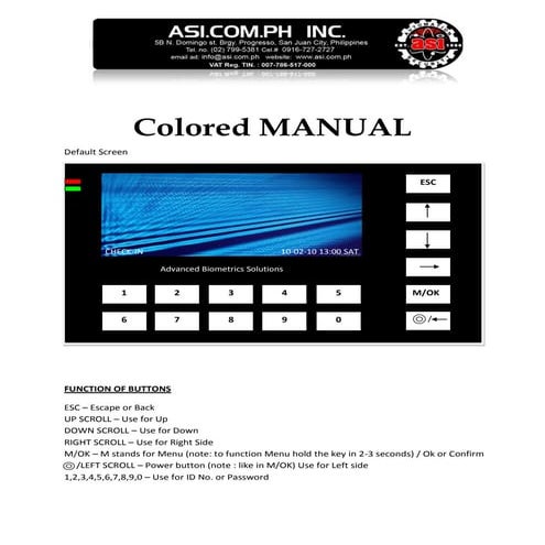 Biometrics colored manual | PDF