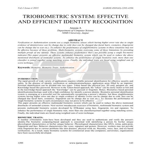 Biometric systems | PDF