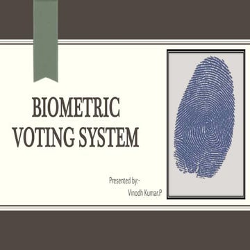 Fingerprint voting system