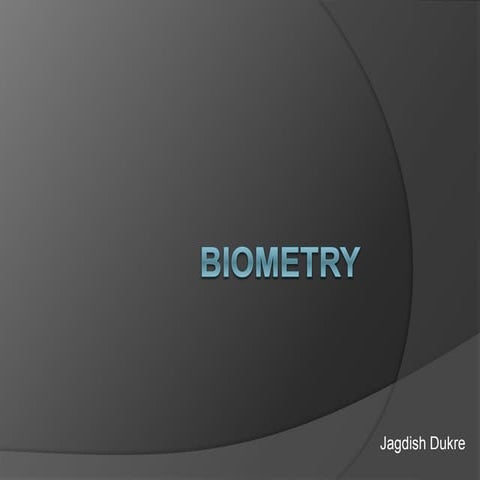 Biometry | PPTX
