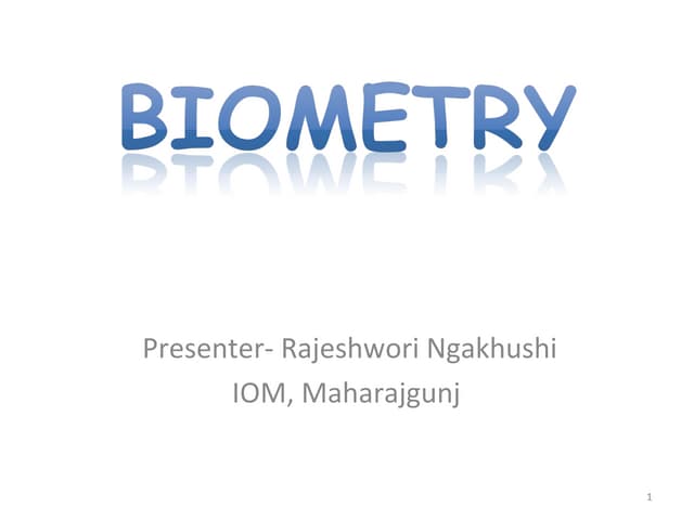 A scan biometry | PPTX