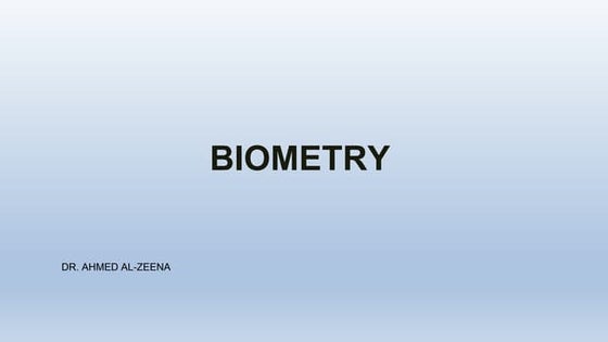 A scan biometry | PPTX