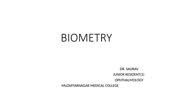 A scan biometry | PPTX