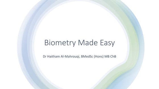 A scan biometry | PPTX