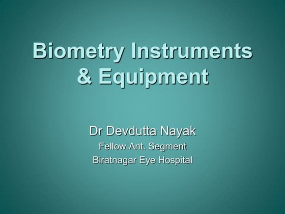 A scan biometry | PPTX