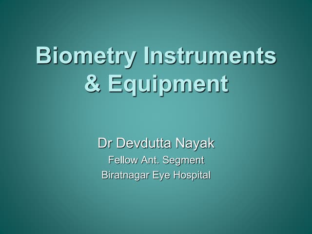 A scan biometry | PPTX