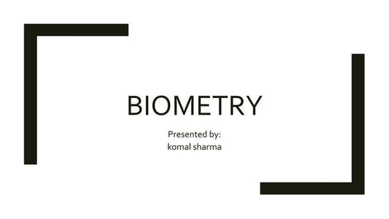 A scan biometry | PPTX