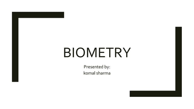 A scan biometry | PPTX