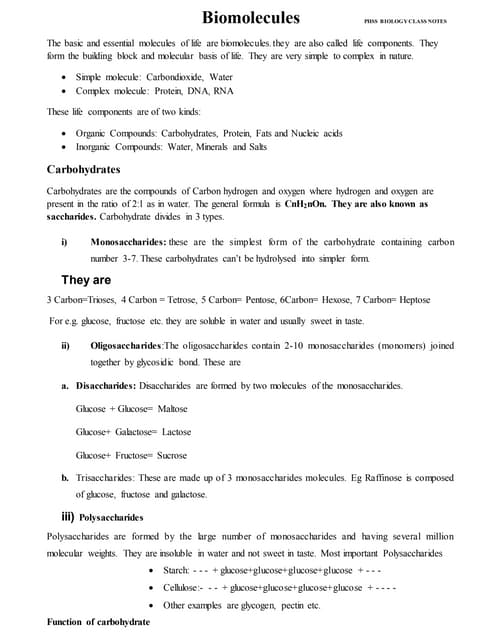 Biology unit 1 biochemistry quiz 2 everything you need to know | PDF