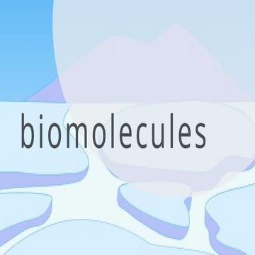 Module 1_Biomolecules_PPT.pptx vtu notes | PPTX