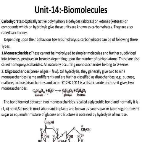 BIOMOLECULES ppt- XII.pptx notes class 12 | PPTX