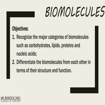 Biomolecules | PPTX
