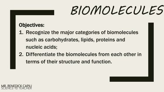 Biomolecules carbohydrates, lipids, nucleic acid | PPTX