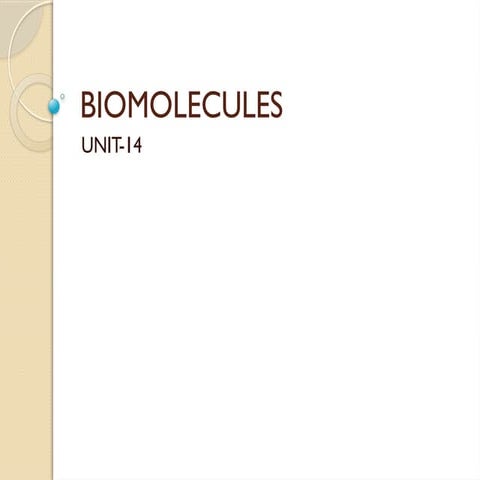 Class XII-Biomolecules | PPTX