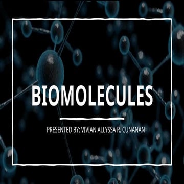 Biological molecules BIOLOGY FOR STUDYpptx | PPTX