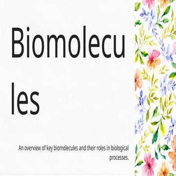 Biomolecules.pptx for biology ppt for exam | PPTX