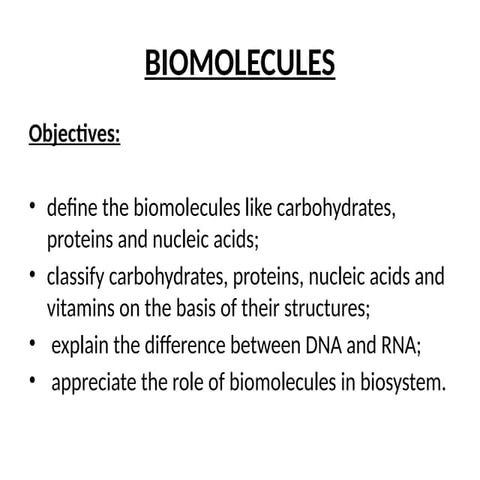 Class XII-Biomolecules | PPTX
