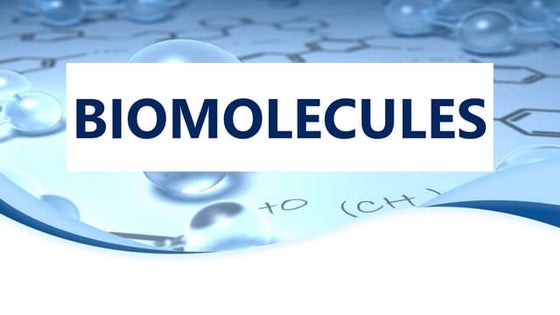BIOMOLECULES lesson for grade 10 students | PPTX
